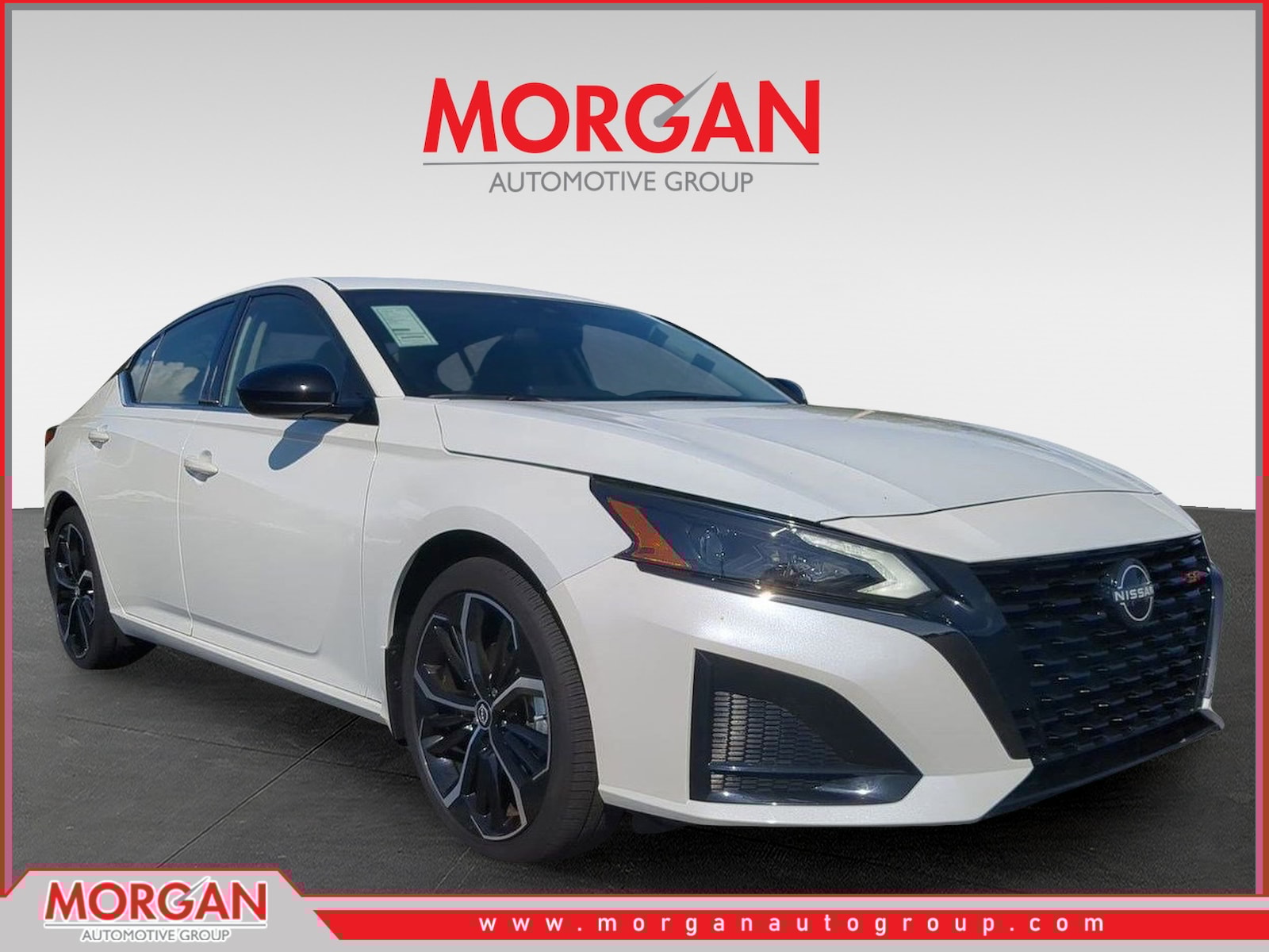 White Nissan Altima Black Rims